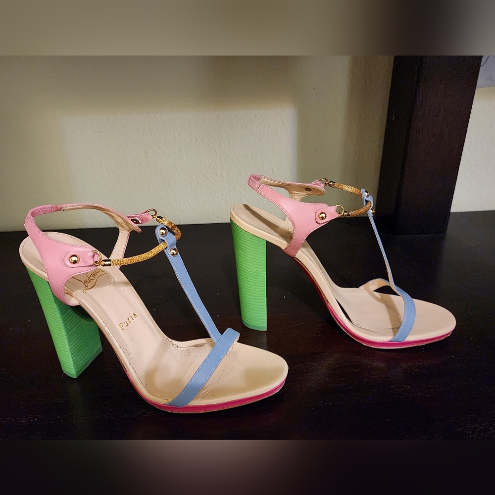 Christian Louboutin Sylvieta 120 Calf / Chain - Gem